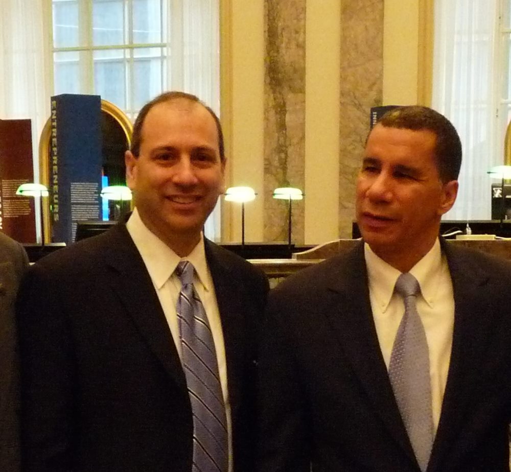 David Cowen with Governor David Paterson at a press conference on the ...
