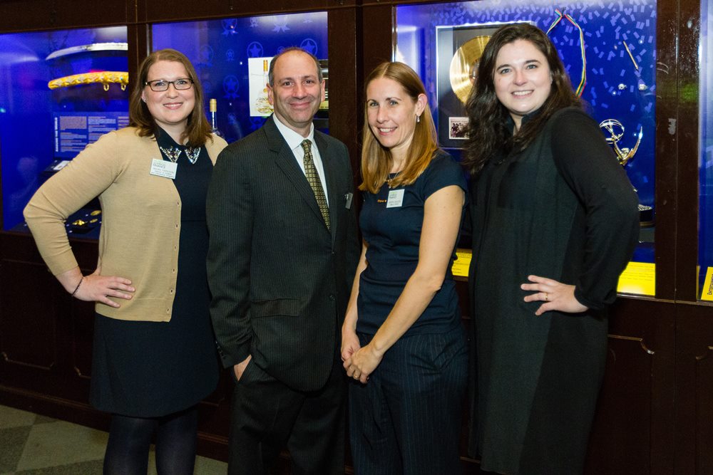 David Cowen with MoAF staff members Maura Ferguson, Kristin Aguilera ...